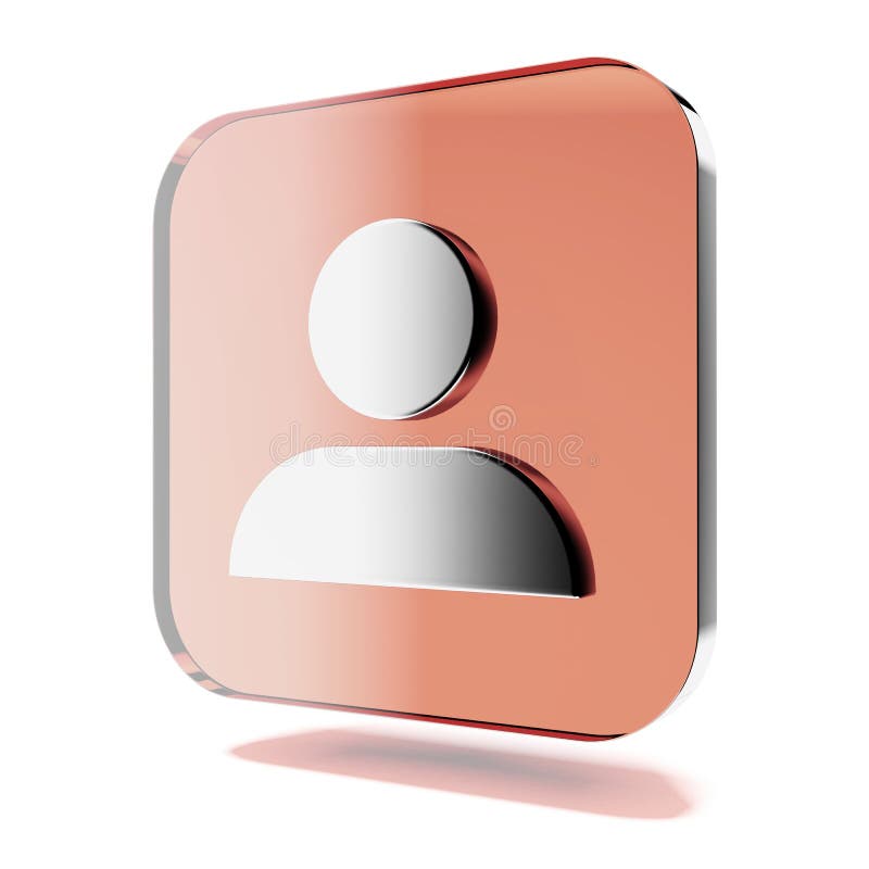 Orange user icon stock illustration. Illustration of metal - 34020078