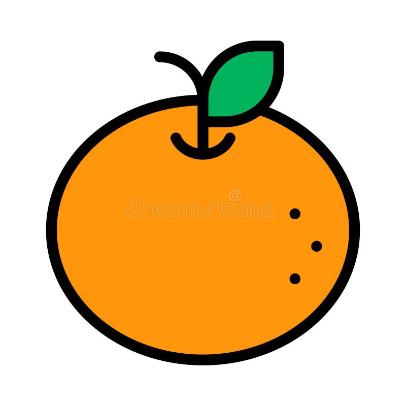 Orange Vector, Chinese Lunar New Year Line Style Icon Stock Vector ...