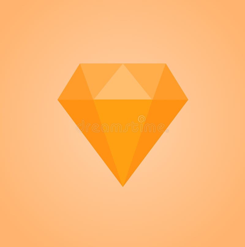 Orange Vector Diamond High Resolution Stock Illustration - Illustration ...