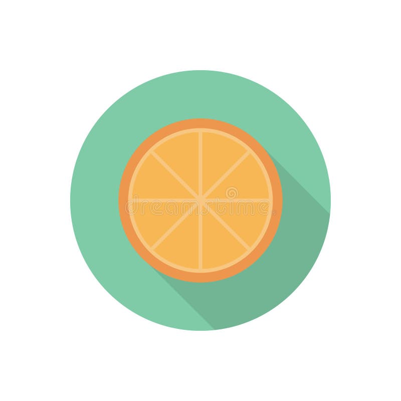 Orange Vector Flat Color Icon Stock Vector - Illustration of juicy ...