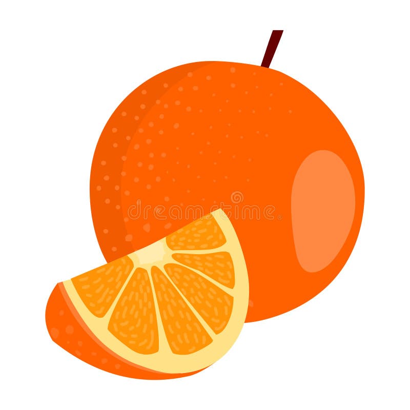 Orange Vector.Fresh Orange Illustration Stock Vector - Illustration of ...