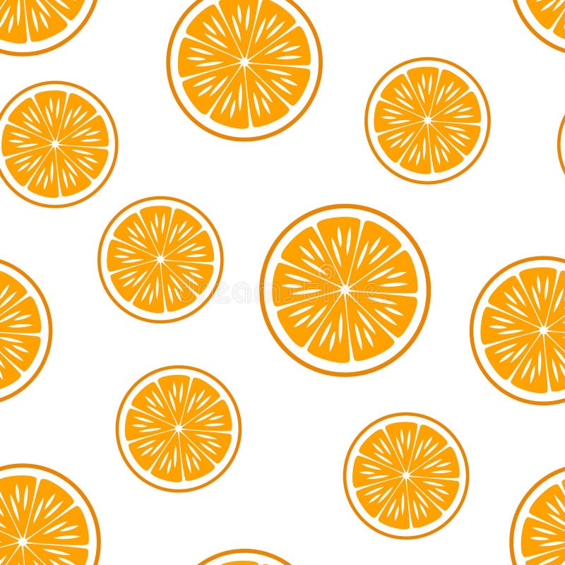 Orange.Vector Seamless Pattern Stock Vector - Illustration of gourmet ...