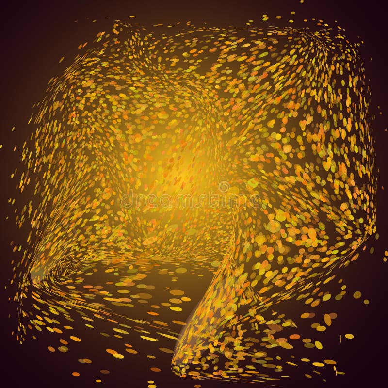 Orange Vector Swirl Dust on Background Stock Illustration ...