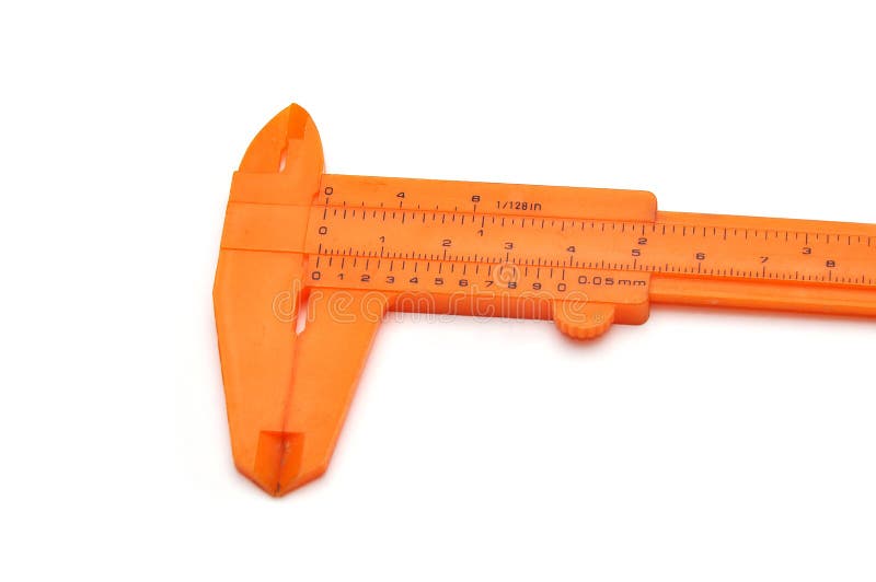 Orange vernier caliper stock photo. Image of calipers - 40075370
