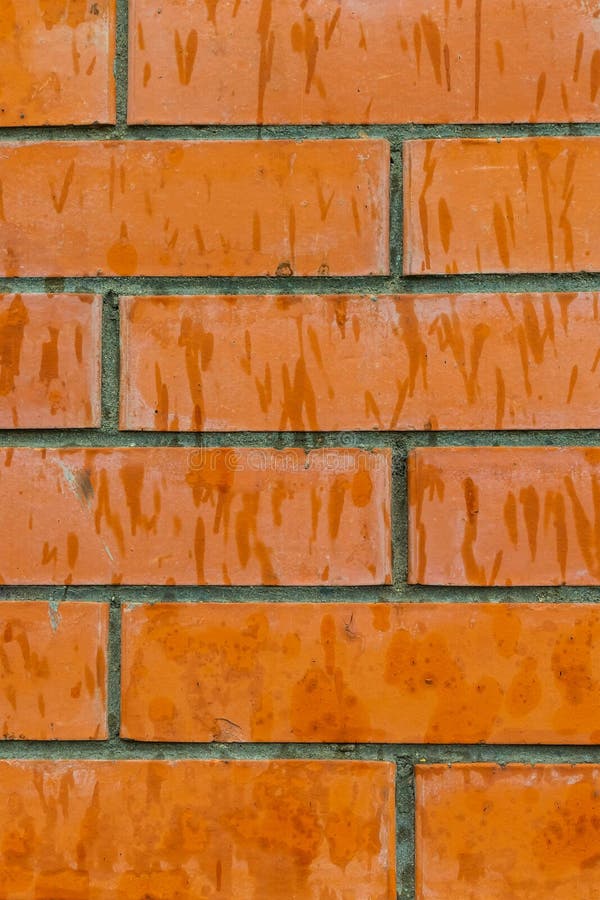 Orange Vertical Stone Potter Set of Rectangular Bricks Grunge ...