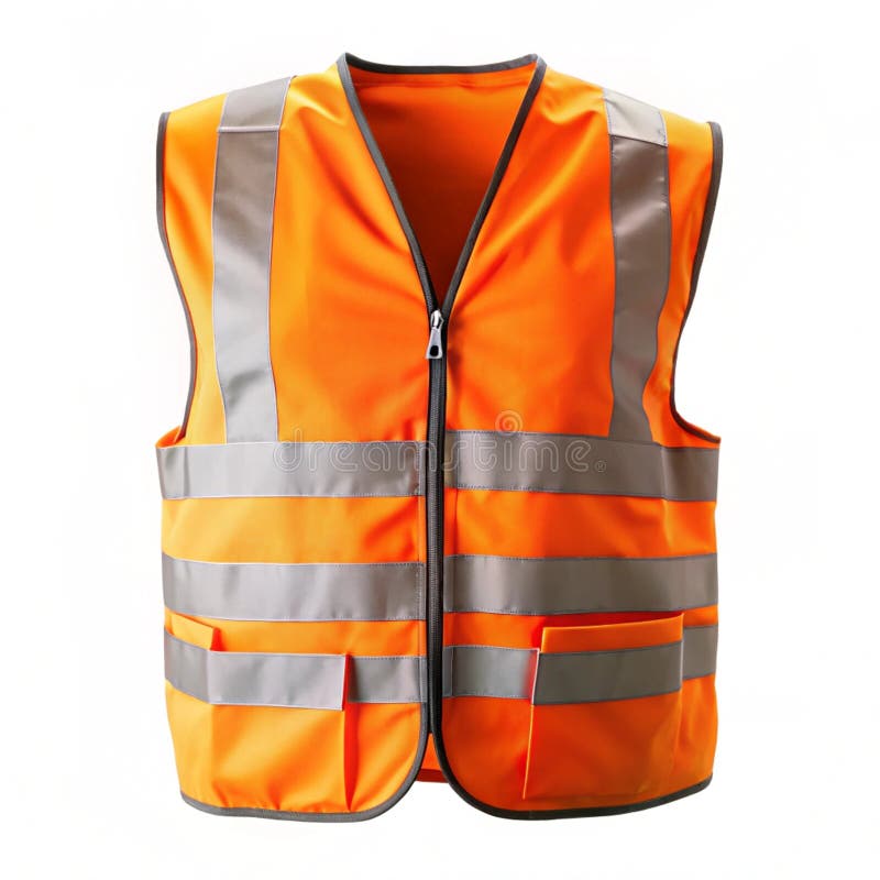 Orange vest stock illustration. Illustration of functional - 360291706