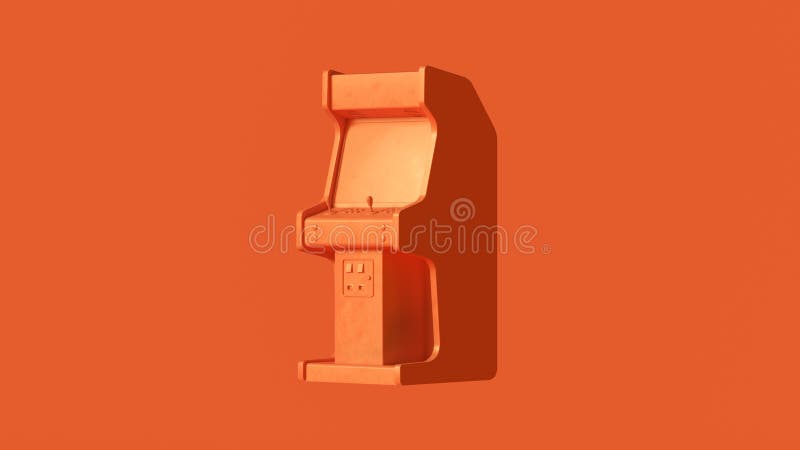 Orange Vintage Arcade Console Stock Illustration - Illustration of ...
