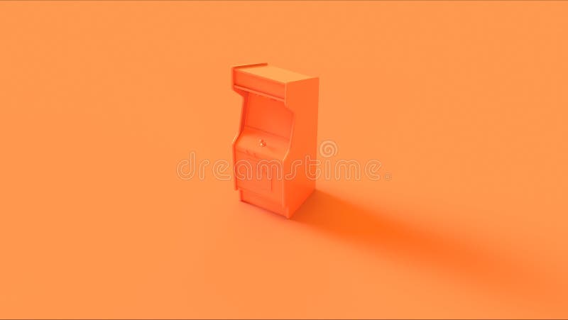 Orange Vintage Arcade Console Stock Illustration - Illustration of ...