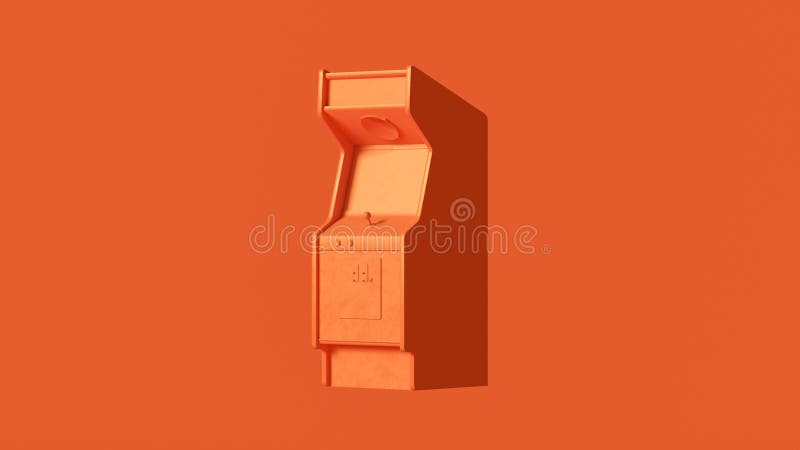 Orange Vintage Arcade Console Stock Illustration - Illustration of ...
