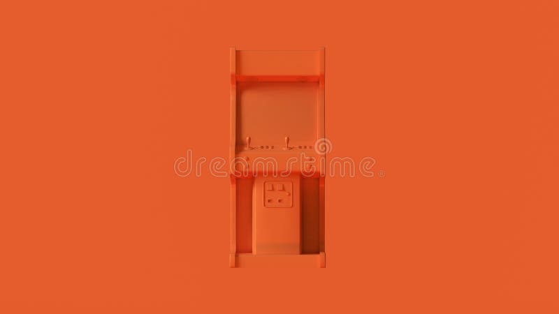Orange Vintage Arcade Console Stock Illustration - Illustration of ...