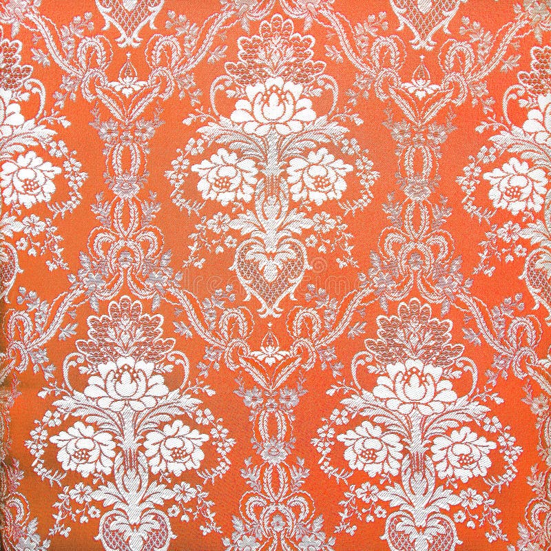 Orange vintage fabric stock illustration. Illustration of ornate - 57405620