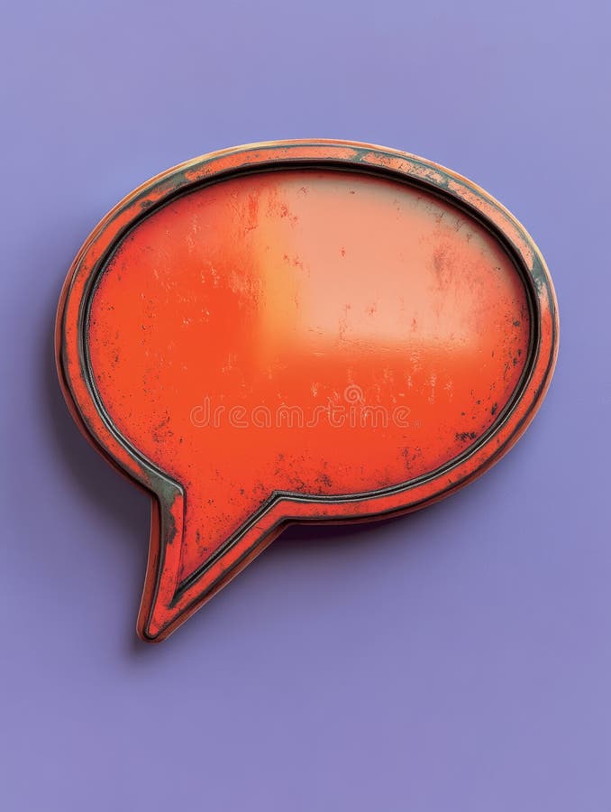 Orange Vintage Speech Bubble Purple Background Stock Photos - Free ...