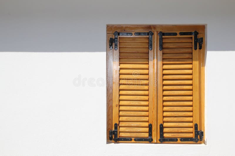 Orange Vintage Window with Shutters Stock Image - Image of home ...