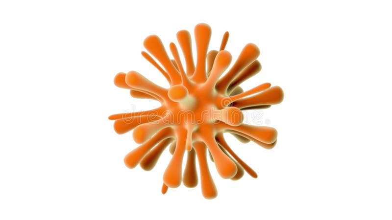 Virus Moving and Mutating Infection on White Background Animation ...