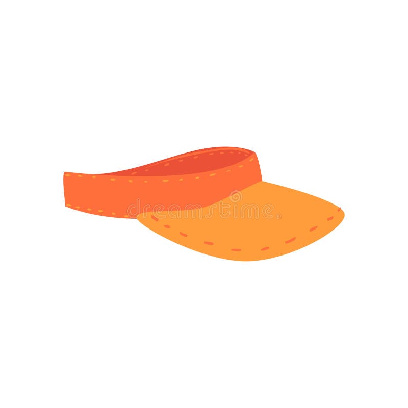 Orange Visor Cap Cartoon Vector Illustration Stock Vector ...