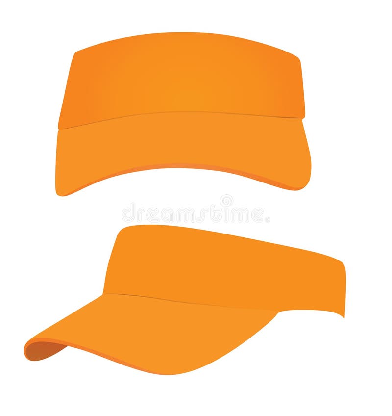 Orange baseball cap stock vector. Illustration of graphic - 97137828