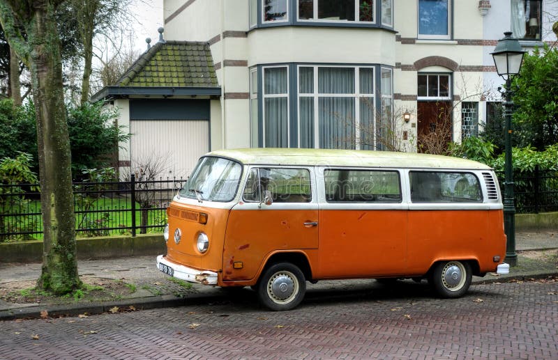 Orange Volkswagen van editorial photo. Image of home - 71698521