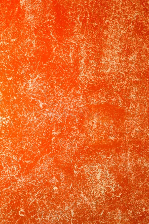 Orange Wall Painted with Textured Paint Roller Stock Image - Image of ...