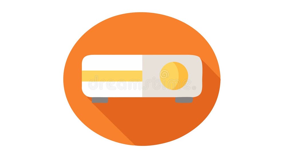 Orange Wall Switch Icon, Indicating Power and Light Control , Vector ...