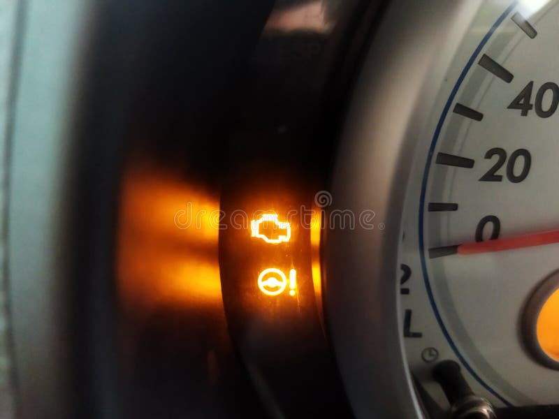 Car Warning Light Orange Exclamation Mark Stock Photos - Free & Royalty ...