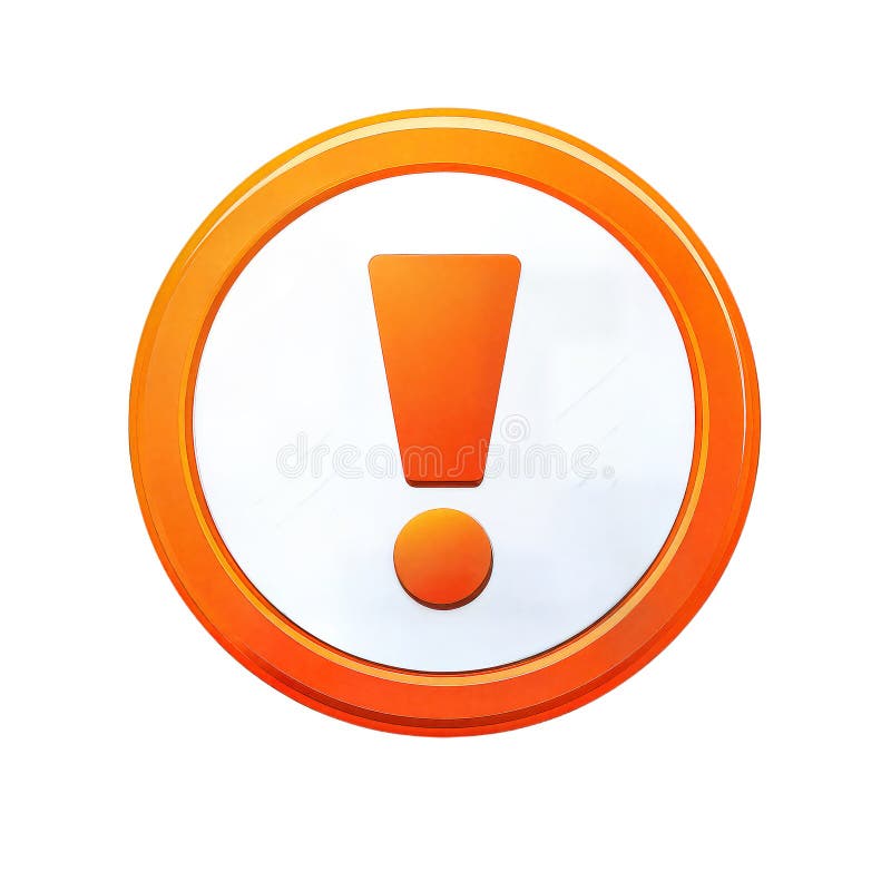 Orange Warning Symbol Indicating Caution or Attention in a Digital ...