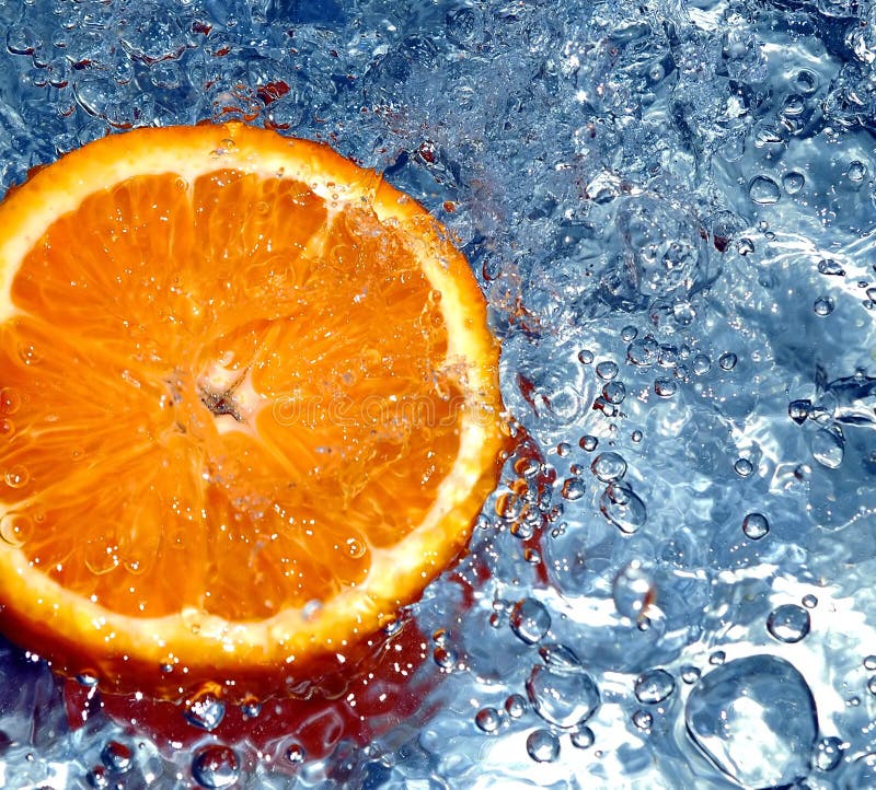 Orange in water stock image. Image of drinking, glass, beverages - 658211