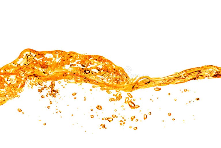 Orange Water Splash Isolated on White Stock Image - Image of juicy ...