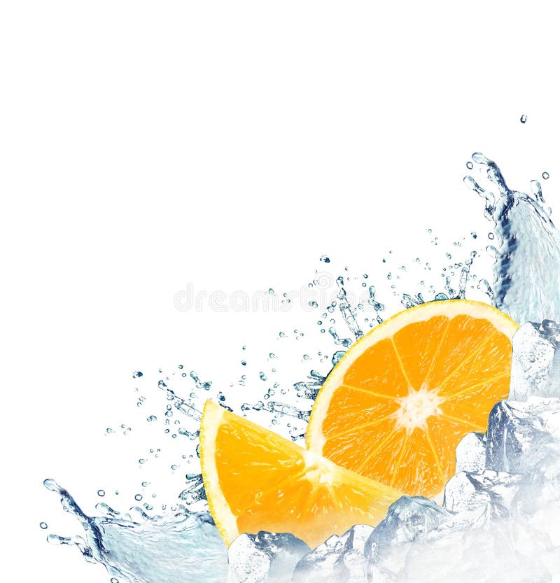 Orange water splash stock photo. Image of background - 110432286
