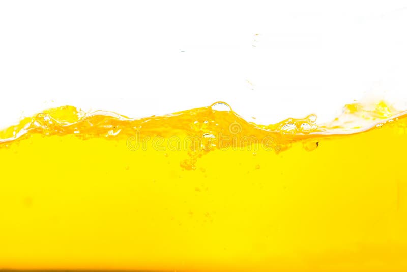 Orange Water Surface Splash and Bubbles Stock Image - Image of bubble ...