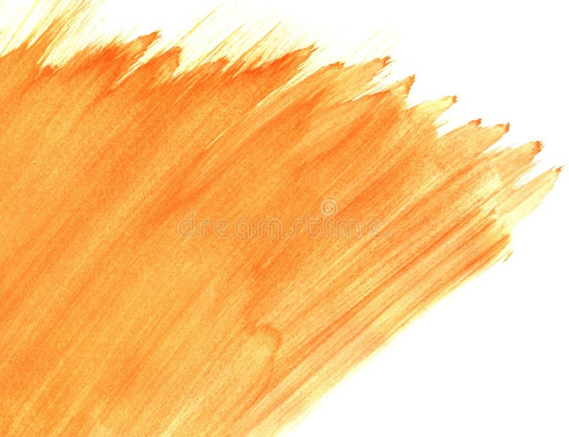 Orange Watercolor Drawing in Left Corner Stock Illustration ...