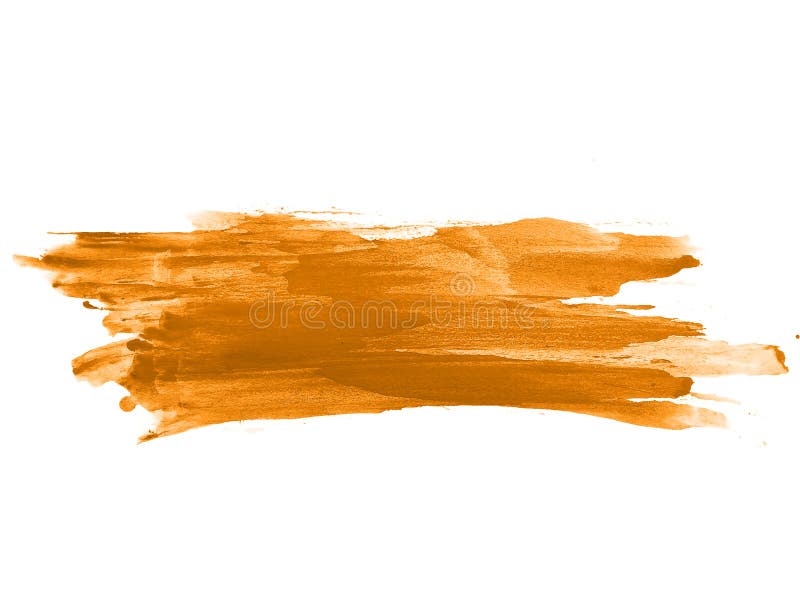 Orange Watercolor Scribble Texture. Abstract Watercolor on White ...