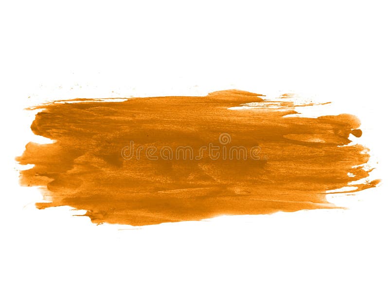 Orange Watercolor Scribble Texture. Abstract Watercolor on White ...