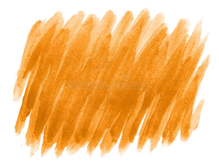 Orange Watercolor Scribble Texture. Abstract Watercolor on White Background Stock Photo - Image ...