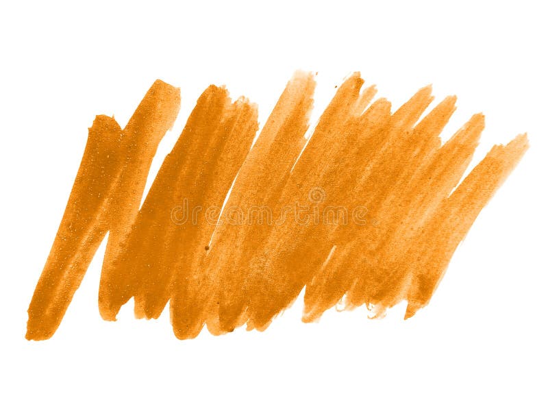 Orange Watercolor Scribble Texture. Abstract Watercolor on White ...