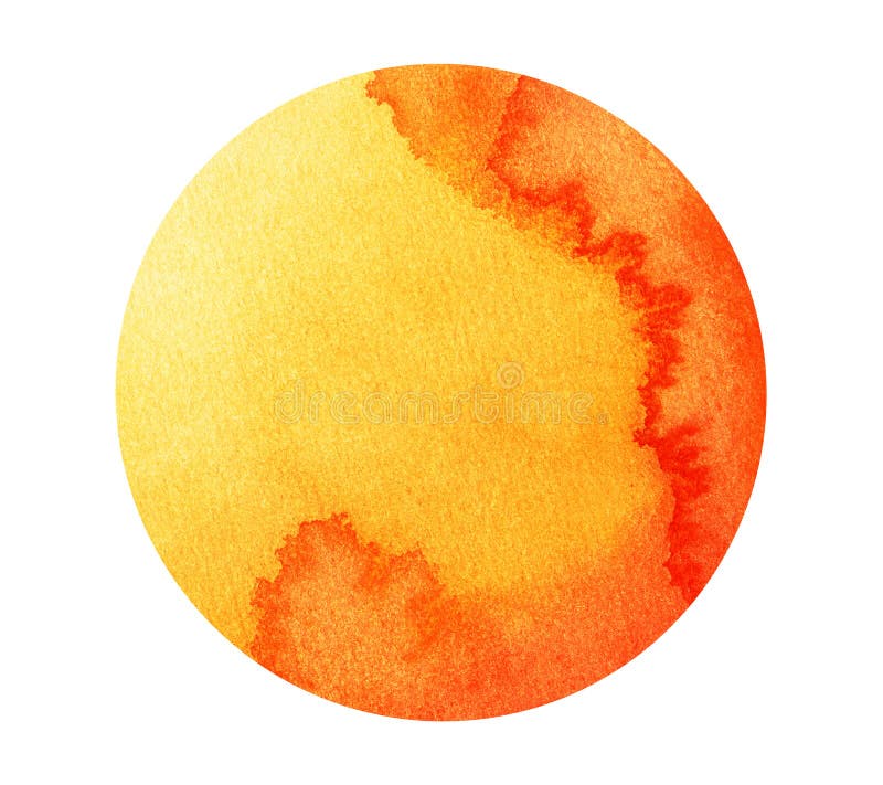 Orange Watercolor Sphere stock illustration. Illustration of brush ...