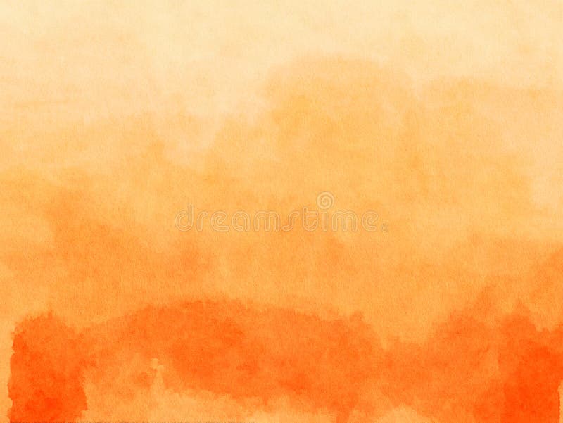 Orange Watercolor Wash Background Pattern Stock Image - Image of ...