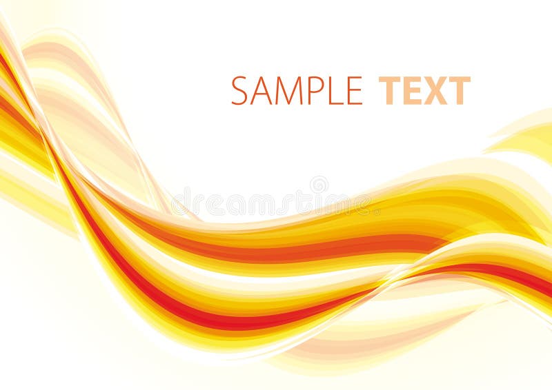 Orange wave stock vector. Illustration of graphic, template - 13680878