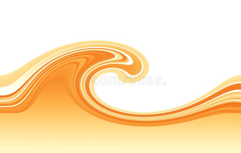 Orange wave stock illustration. Illustration of yellow - 4646656