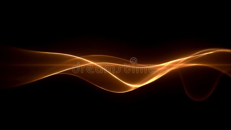 Orange Wave Animation in Dark Environment. Abstract Animation Stock ...