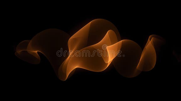Orange Wave Animation in Dark Environment. Abstract Animation Stock ...