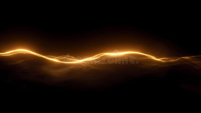 Orange Wave Animation in Dark Environment. Abstract Animation Stock ...