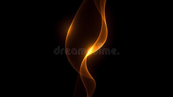 Orange Wave Animation in Dark Environment. Abstract Animation Stock ...