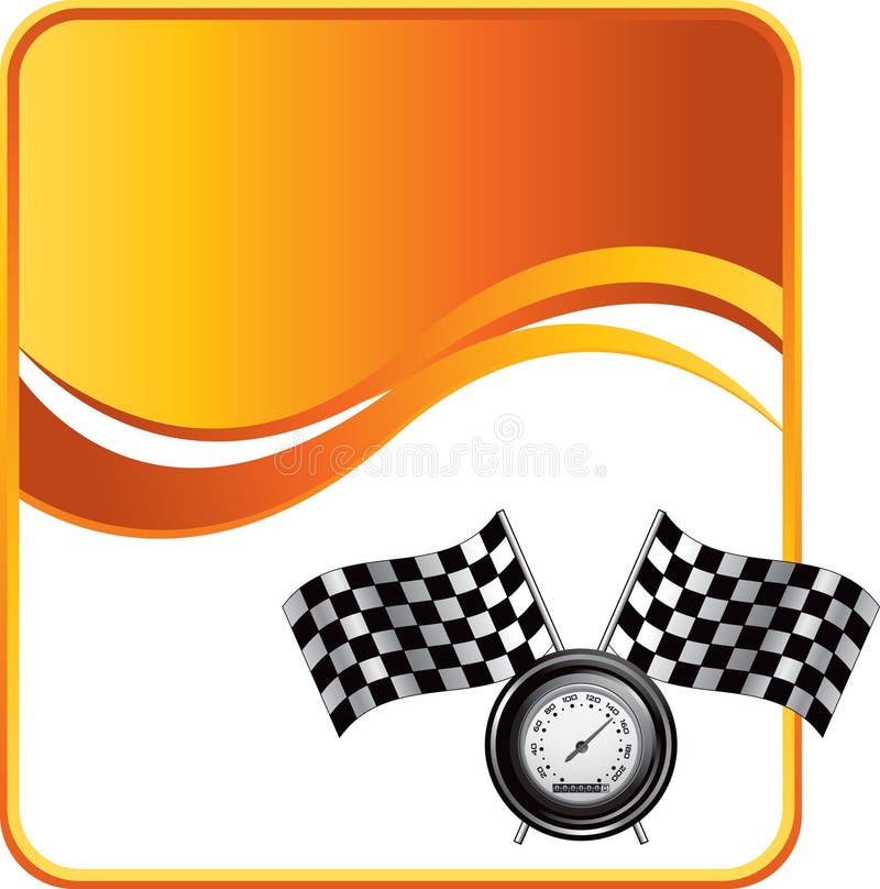 Racing Checkered Flags Orange Wave Background Stock Illustrations – 12 ...