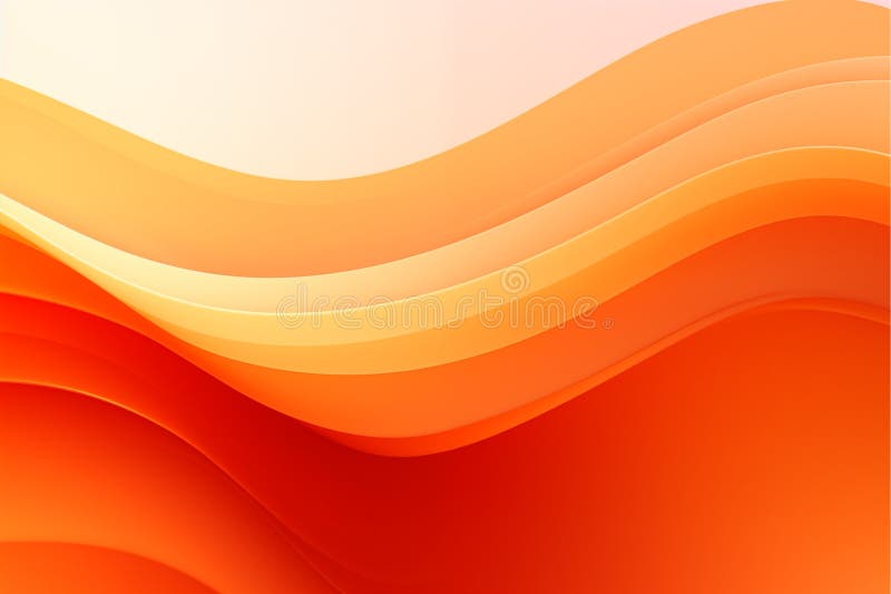 Orange Wave Gradient Background. Curve Futuristic Banner Stock ...