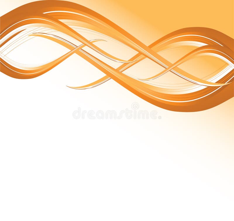 Orange waves background stock vector. Illustration of clean - 10724781