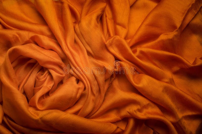 Orange wavy linen drapery stock image. Image of canvas - 174054103