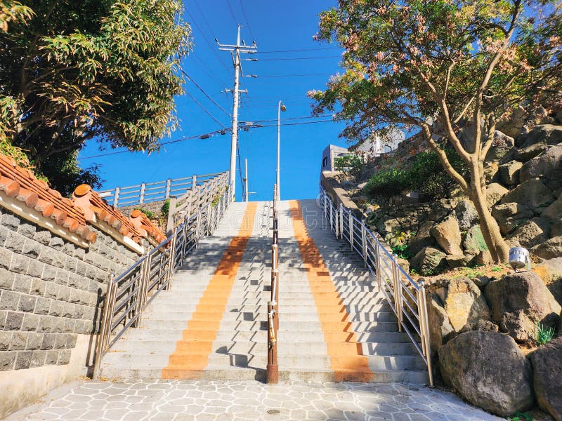 Orange way with blue sky stock photo. Image of bridge - 281440352