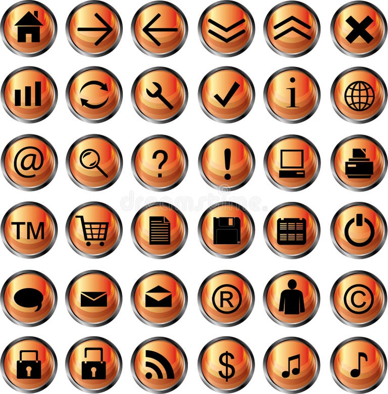 Business Icons Orange Web Stock Illustrations – 13,342 Business Icons ...