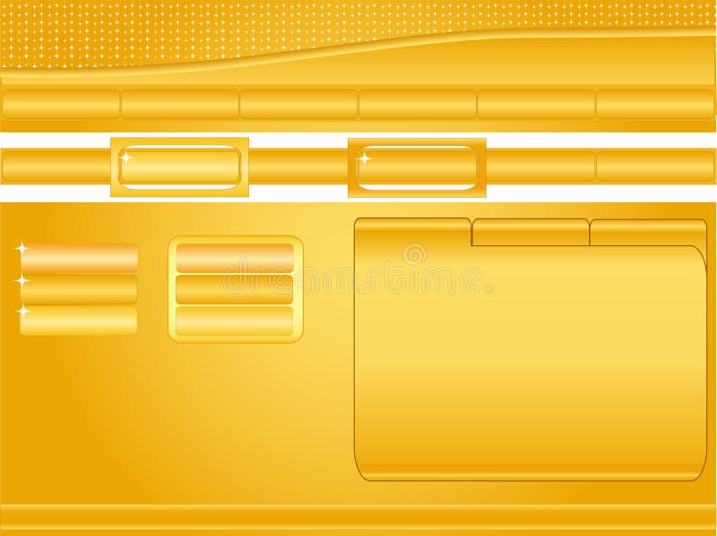 Metallic Website Design Elements Stock Vector - Illustration of basket ...