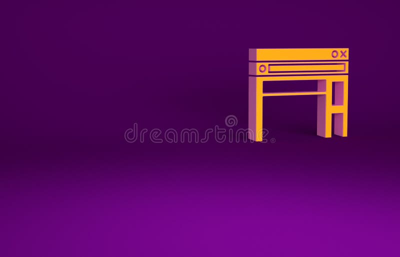 Orange Website Template Icon Isolated on Purple Background. Internet ...